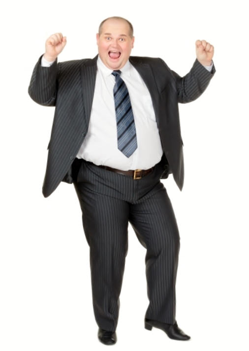 Very overweight cheerful businessman – HumorOutcasts.com